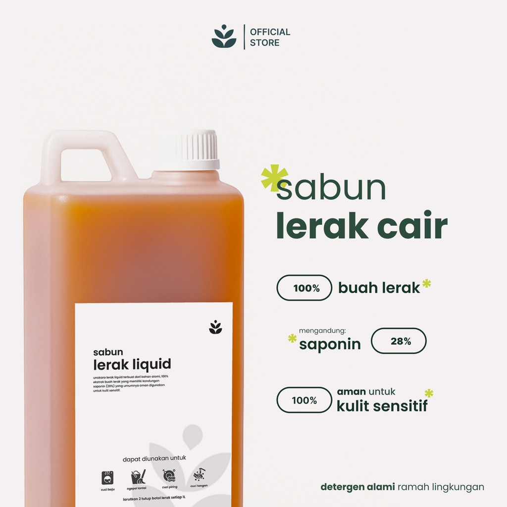 Jual sabun lerak cair 1 Liter original ramah lingkungan unakara ...