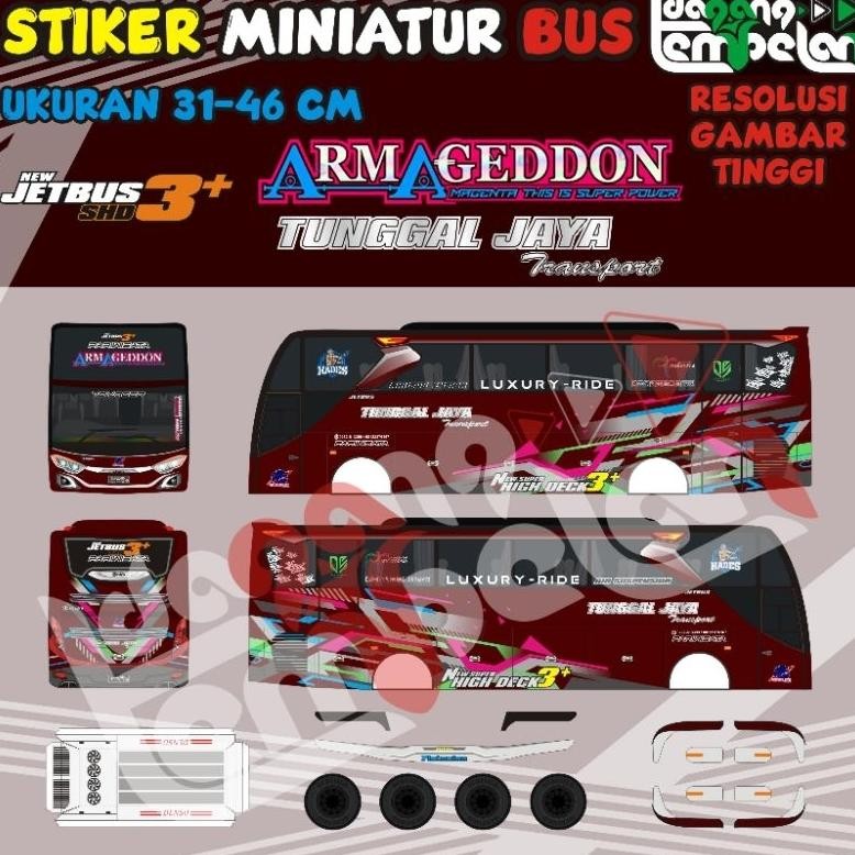 Jual Tru-63 Stiker Miniatur Bus Tunggal Jaya | Shopee Indonesia