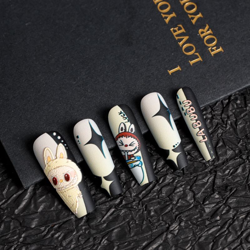 Jual 【Labubu Manis Keren】Seni Kuku Lukis Lucu Kartun Labubu Trendy ...