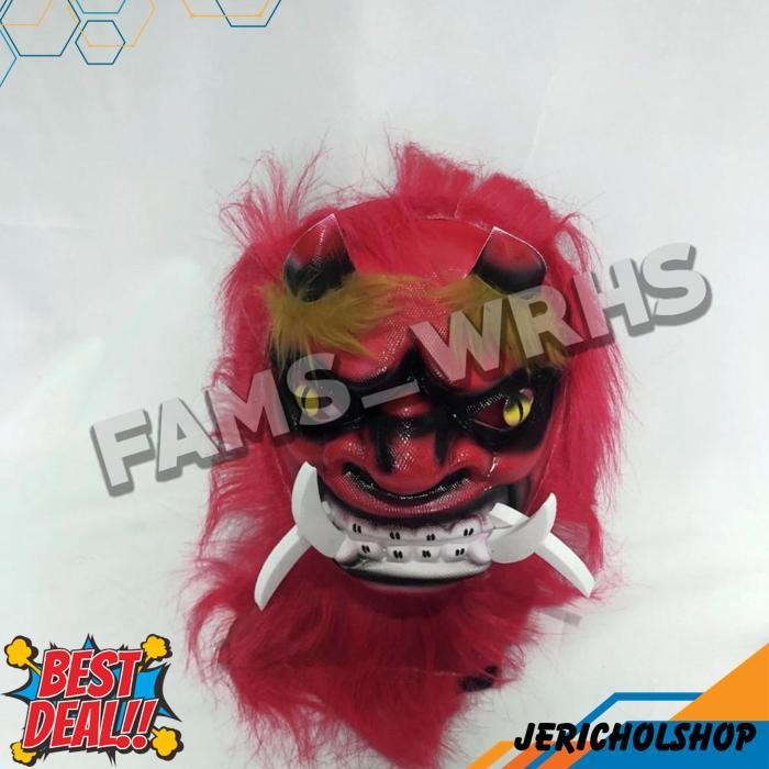 Jual Topeng Gedruk Topeng Buto Monster Bahan Spons Merah Real | Shopee ...