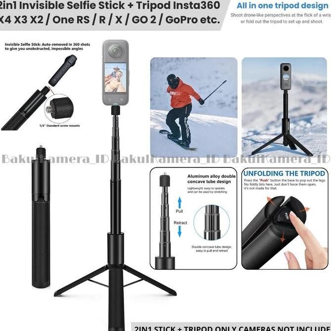 Jual Tripod Tongsis Ultra Long Invisible Bullet Time Selfie Stick ...
