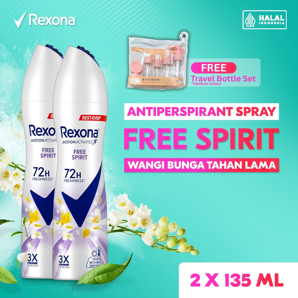 Jual Buy 2 Rexona Women Antiperspirant Aerosol Deodorant Spray Free ...