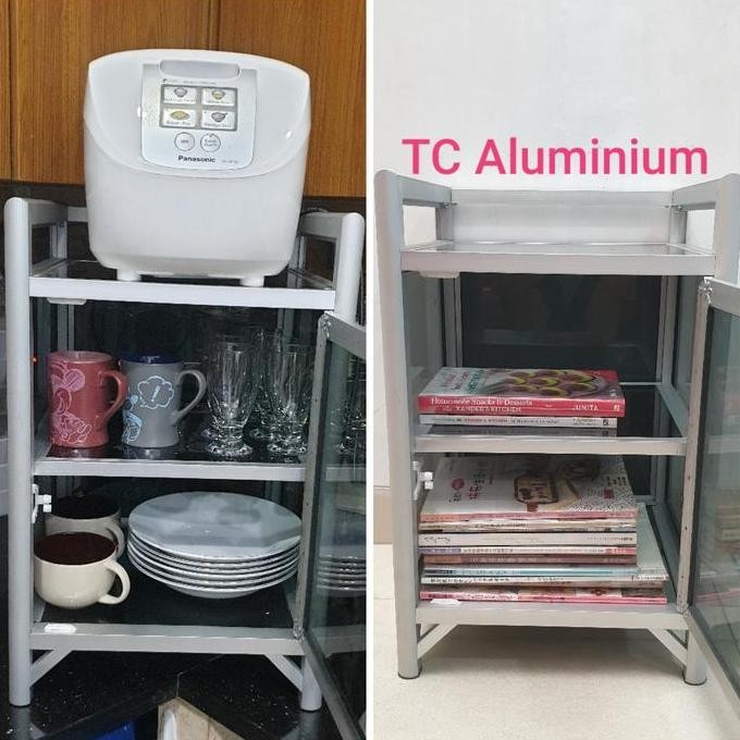 Jual Tc Aluminium Lsg734 40X40X60 S Lemari Meja Rak 2 Susun Dispenser ...