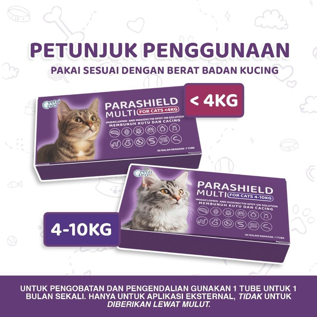 Jual Update Vetripro Parashield Multi Solusi Kutu dan Cacing Kucing dan Anjing Membasmi Kutu ...