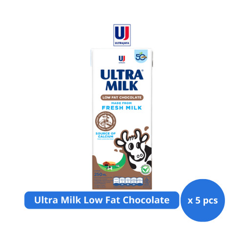 Jual Ultra Milk Low Fat Chocolate 250ml x 5 pcs | Shopee Indonesia