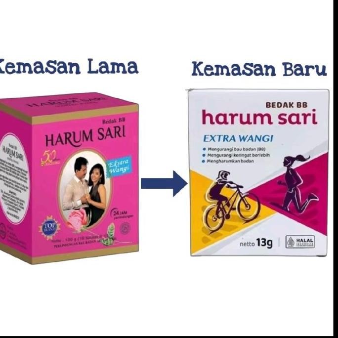 Jual 1 pres bedak BB harum sari kemasan baru isi 5box (1box isi 10 ...