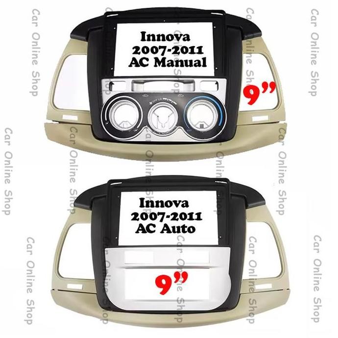 Jual BEBAS ONGKIR - Frame Headunit Android 9 inch for Toyota Innova ...