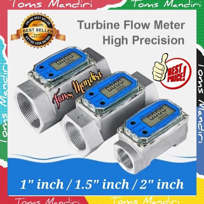 Jual HARGA DISC - Digital Flow Meter Turbin Display Lcd Fuel Flowmeter ...