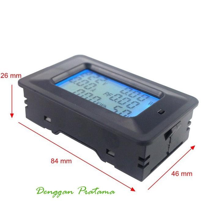 Jual Power Meter Digital Watt KWH Volt Amper Cos Phi Factor Daya 20A ...