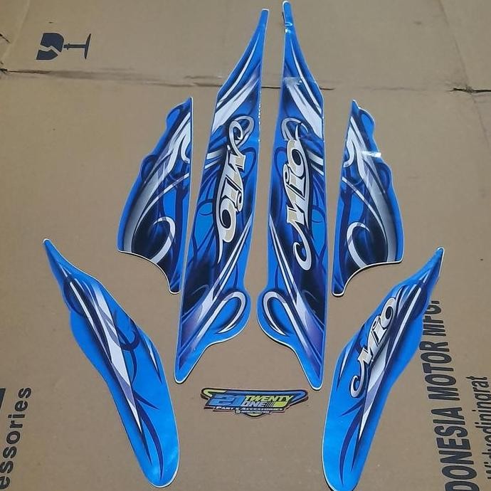 Jual stiker list striping mio smile 28D 2010 2011 biru | Shopee Indonesia