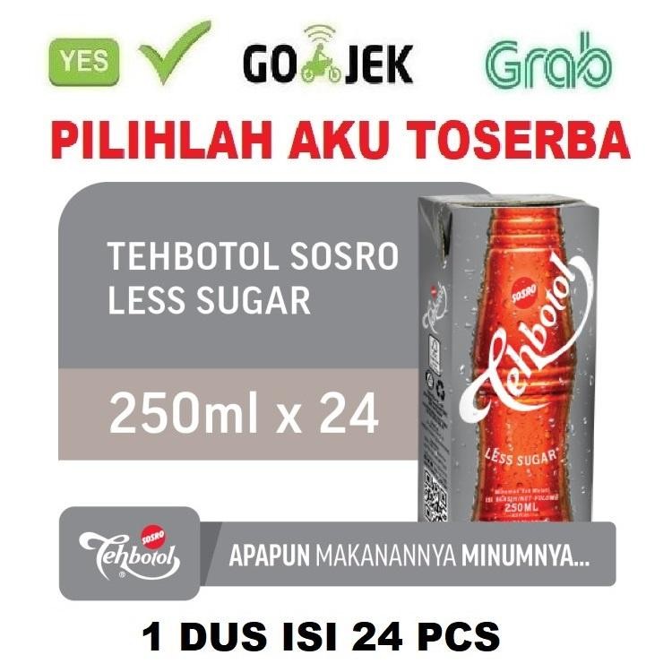 Jual FM Teh Botol Sosro Kotak LESS SUGAR 250 ml - ( HARGA 1 Dus ISI 24 ...