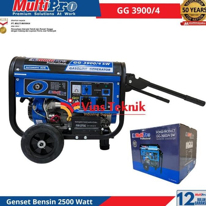 Jual Mesin Genset Bensin Gasoline Multipro Gg3900/4Sw Multipro Gg 3900/4 Sw | Shopee Indonesia