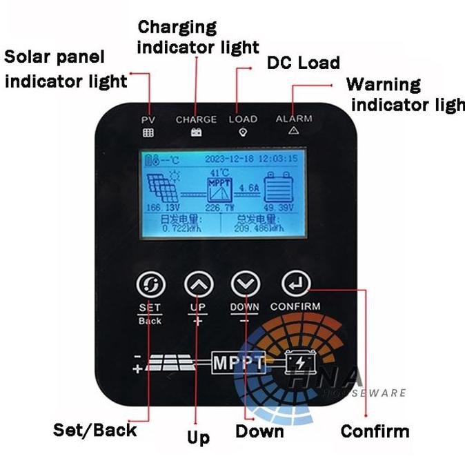Jual HNA MPPT 60A 120A 12V - 96V SCC Solar Charge Controller PV Solar ...