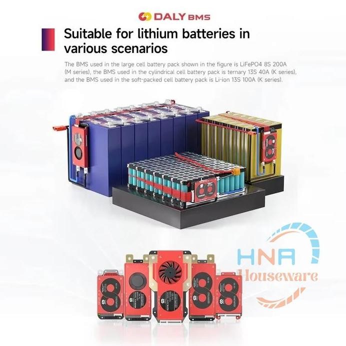 Jual BMS Daly 4S 12V 20A 30A 40A 50A 60A 100A 120A Baterai LiFePO4 Lithium Iron Phospate Common ...