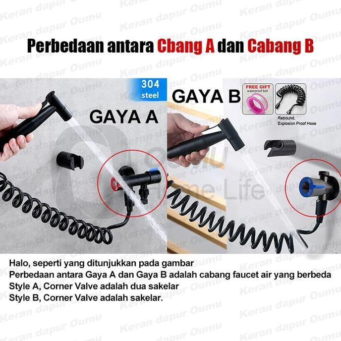 Jual Sus 304 1 Set Jet Shower Closet Kamar Mandi Dan Kran Air Cabang 2 ...