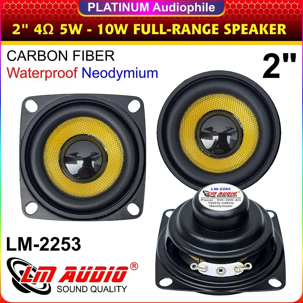 Jual Speaker 2 inch Fullrange 4 ohm 5W-10W Carbon fiber Hifi Speker 2 ...