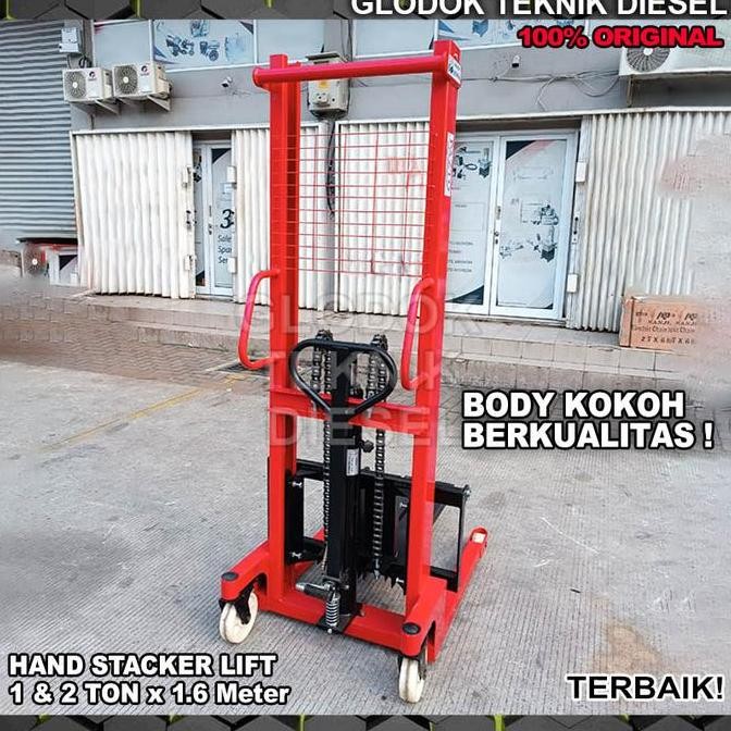 Jual HAND STACKER LIFT MANUAL 1 TON X 1.6 METER ALAT ANGKAT BARANG ...