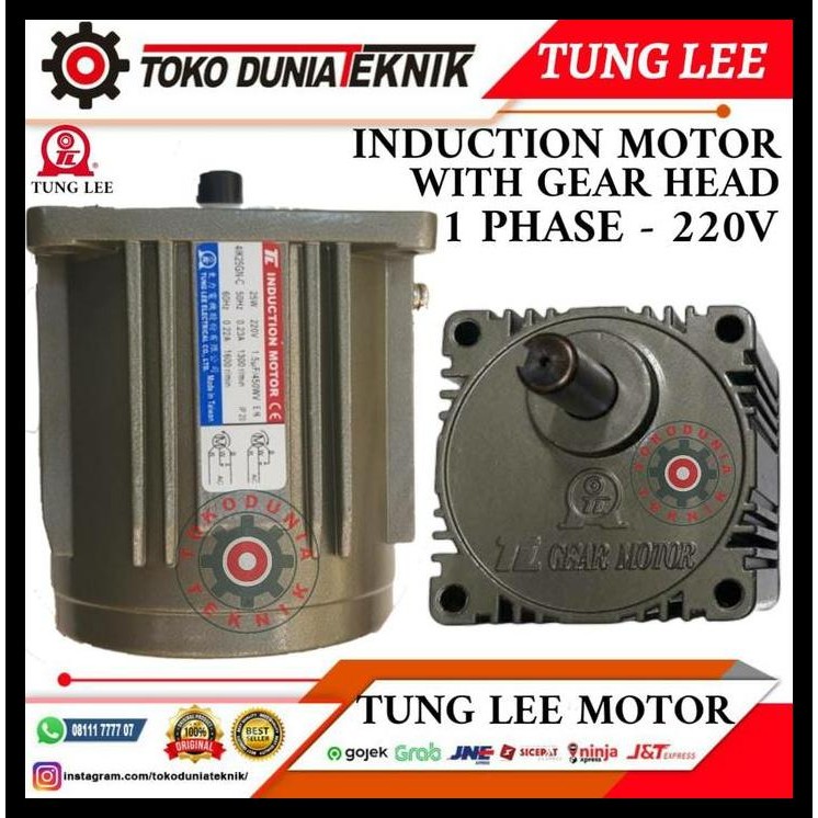 Jual TERMURAH TUNG LEE 3IK15GN-C / 3GN60KB - 3GN180KB INDUCTION MOTOR W ...