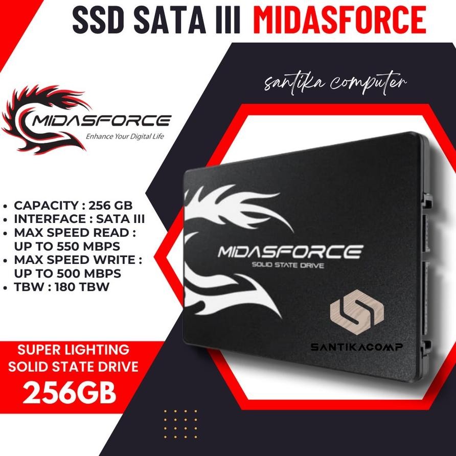 Jual SSD 256GB MIDASFORCE SATA 3 6GB/s SUPER LIGHTNING Nugi | Shopee ...