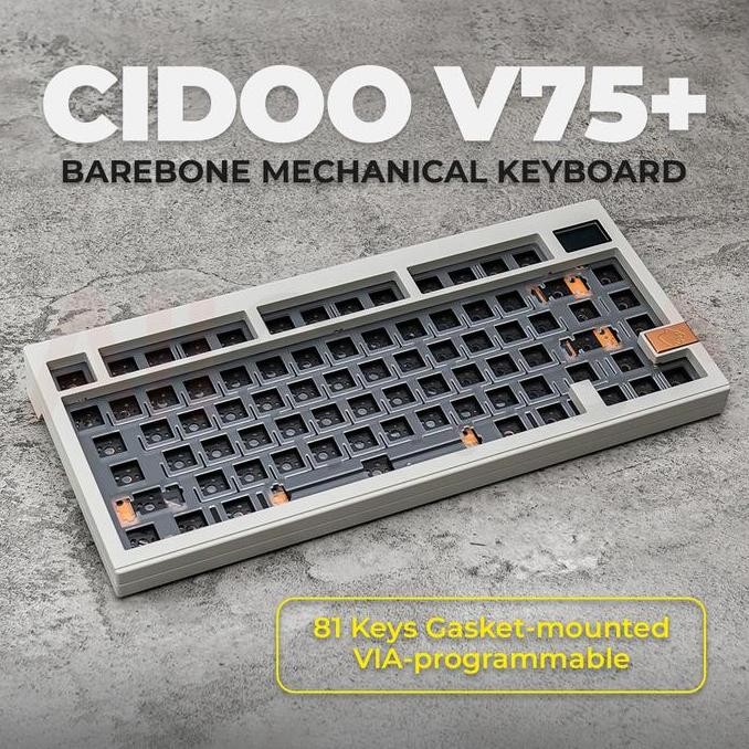 Jual TERBARU - CIDOO V75 PLUS Barebone 75% LED Hotswappable Mechanical ...
