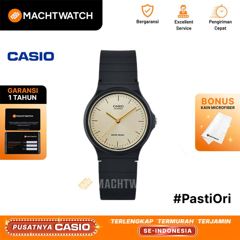 Jual Jam Tangan Unisex Analog Casio Standard MQ-24-9ELDF Champagne Dial ...