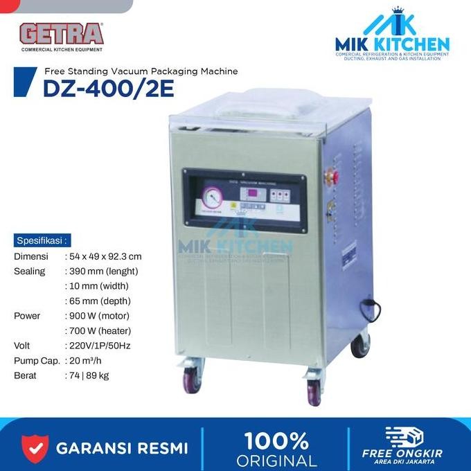 Jual Getra Portable Vacuum Packaging Free Standing Dz-400/2E / Dz 400 ...