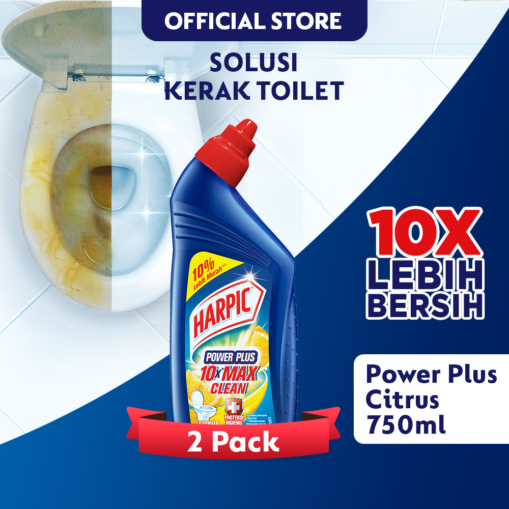 Jual Harpic Power Plus Citrus 750ml (2pcs) Bottle [Pembersih Toilet] | Shopee Indonesia