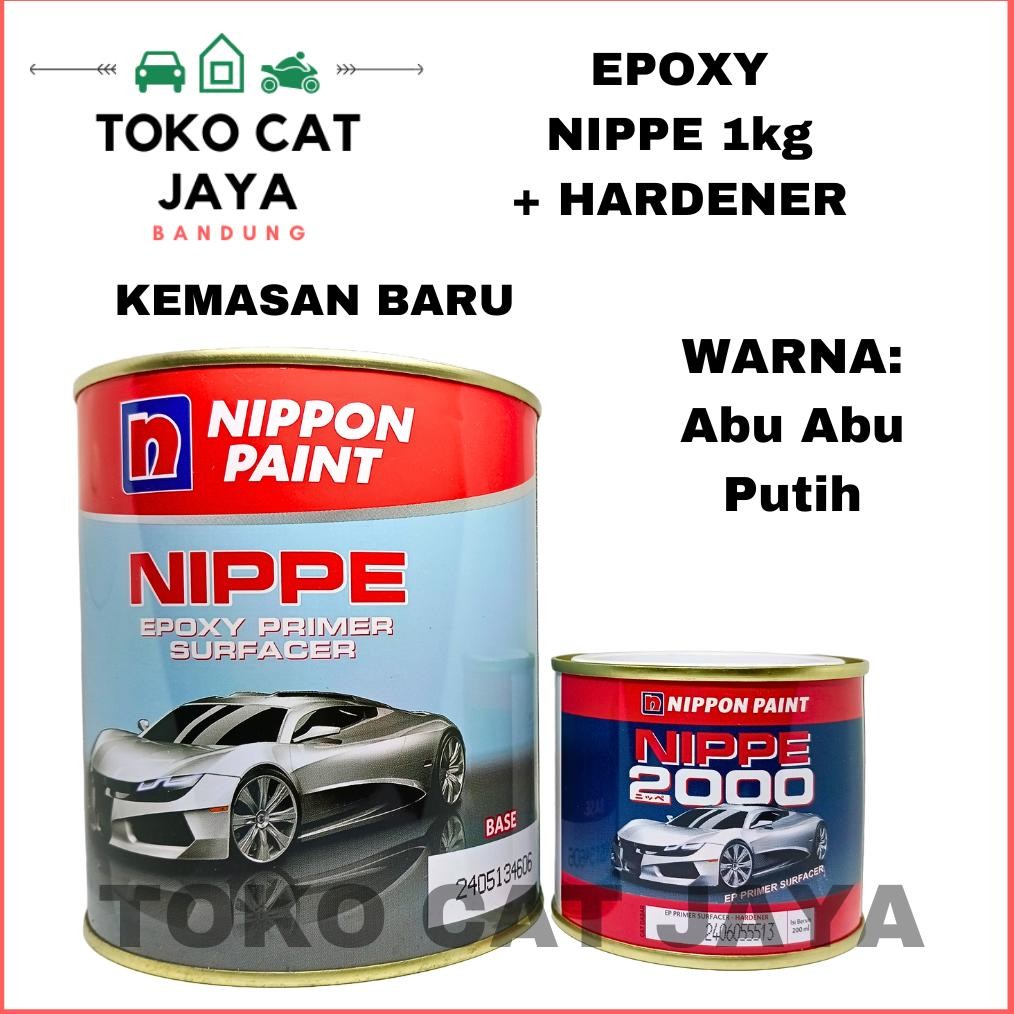 Jual EPOXY NIPPE 2000 2K + HARDNER PRIMER SURFACER 1kg / CAT DASAR Abu ...
