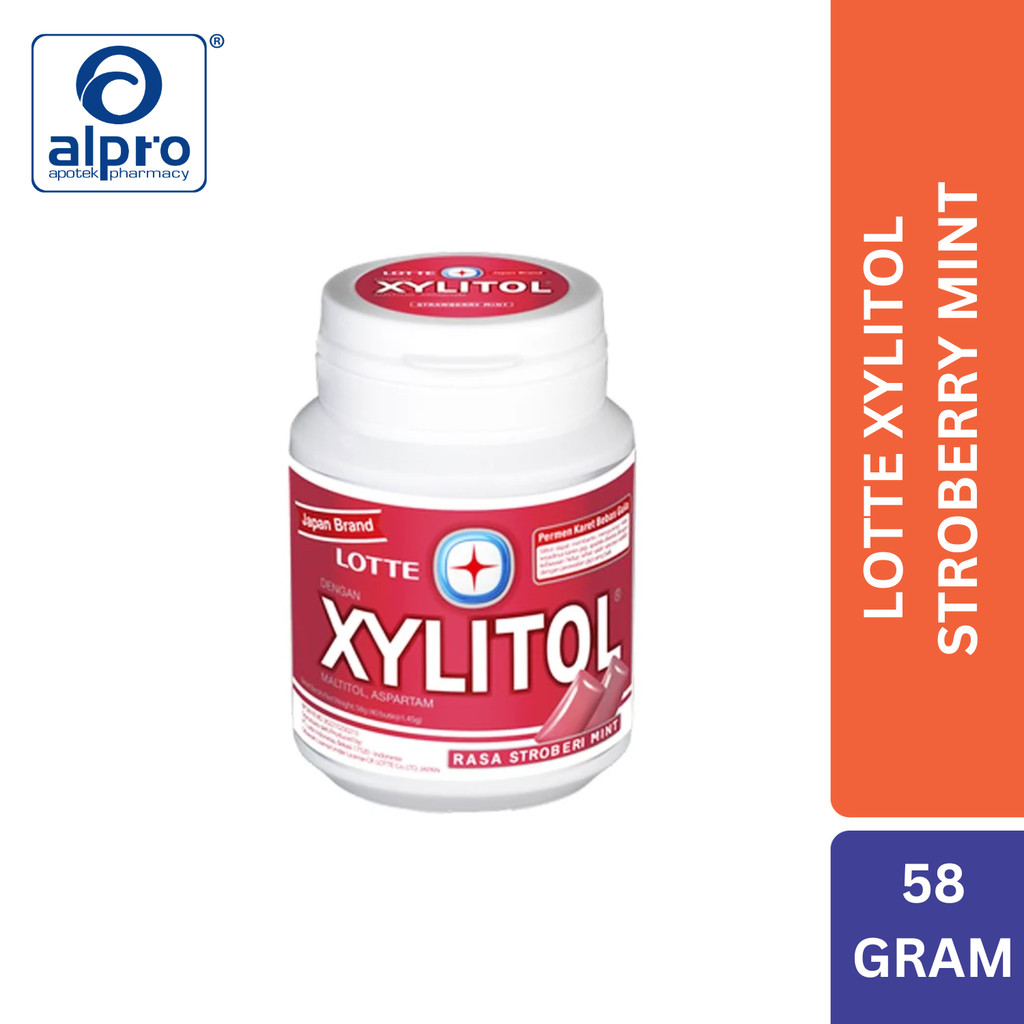 Jual Lotte Xylitol Stroberry Mint 58G | Shopee Indonesia