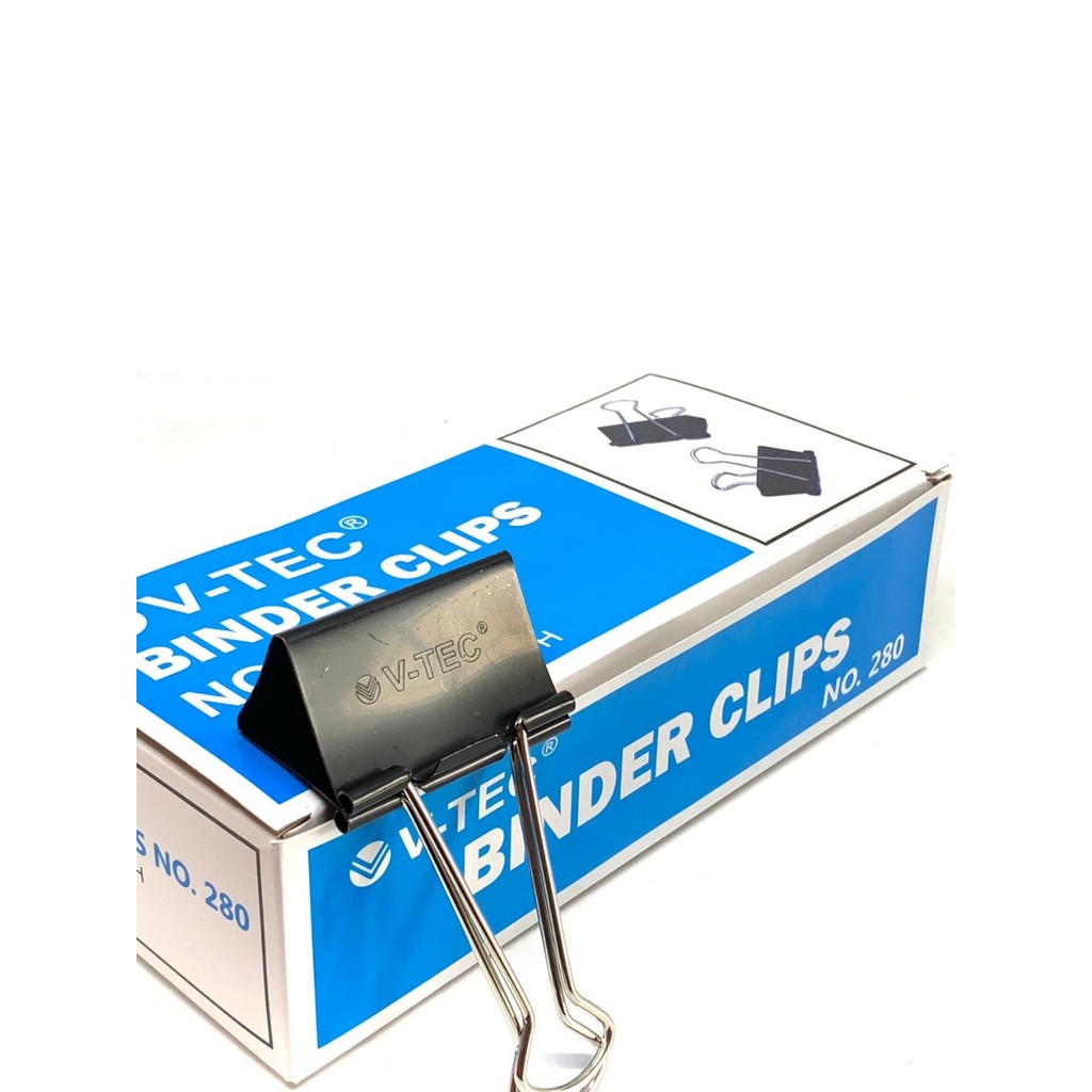 Jual (PER BOX) Binder Clips No. 280 - 300 Klip Binder - Jepitan Kertas ...