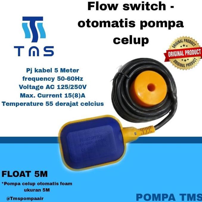 Jual Original Float Switch Otomatis 5 Meter Pompa Celup Sensor Level ...