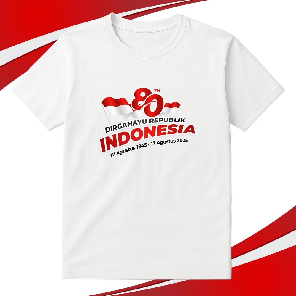 Jual SD83 tg-342 Kaos 17 agustus 2025 pria wanita / Kaos HUT RI 80 / Kaos Kemerdekaan RI / Kaos ...