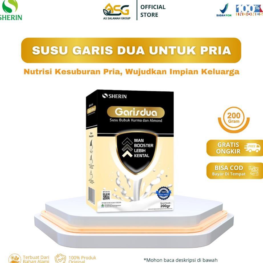 Jual Garis Dua Susu Bubuk Kurma Dan Almond Man Booster Mendukung ...