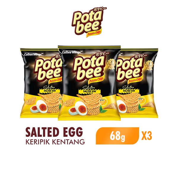 Jual Potabee Keripik Kentang Selections Salted Egg 68 gr x3 | Shopee ...