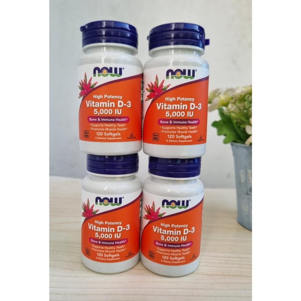Jual NOW Foods Food Vitamin D-3 D3 / 5,000 IU 5000IU 5000 IU / 240 Softgels Vitamin Tulang aSt ...