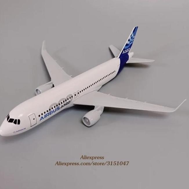 Jual Airbus Miniatur Diecast Pesawat A320 Neo Prototype 16 Cm Bahan ...