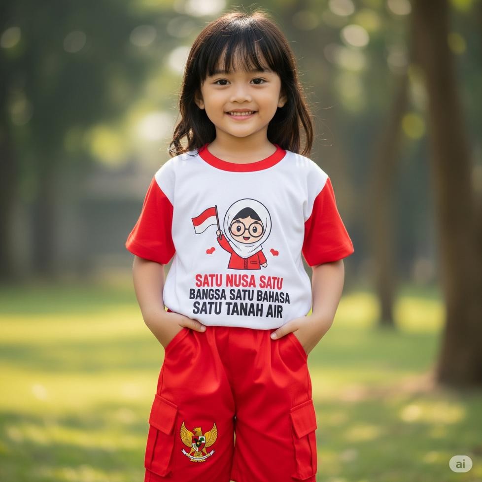Jual Up15 ed-7 KhalisCloth - Baju Setelan Merah Putih Anak Perempuan Pertiwi Lomba Kemerdekaan ...