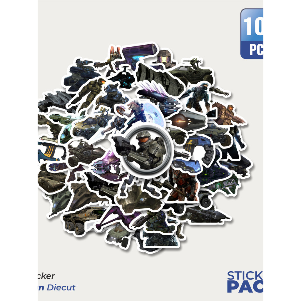 Jual MURAH 100 PCS Stiker Game Series Halo Karakter Mix 5 Waterproof ...
