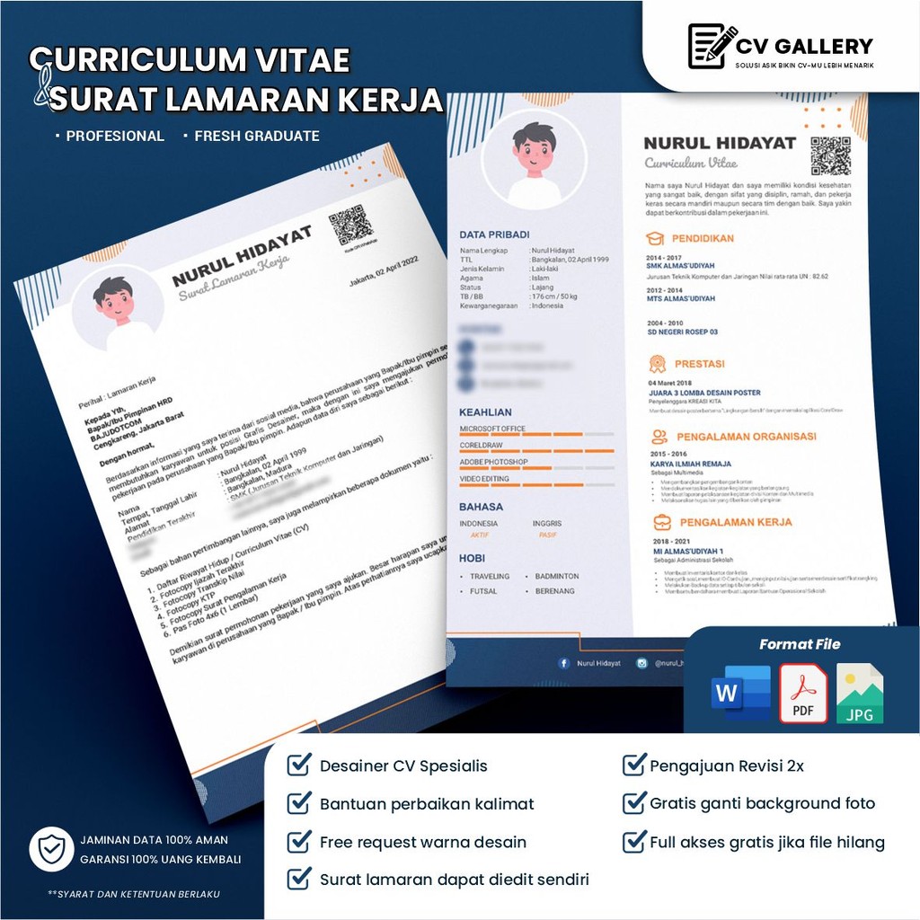 Jual DESAIN PROFESIONAL CV DAN SURAT LAMARAN KERJA (DESAIN 007 ...