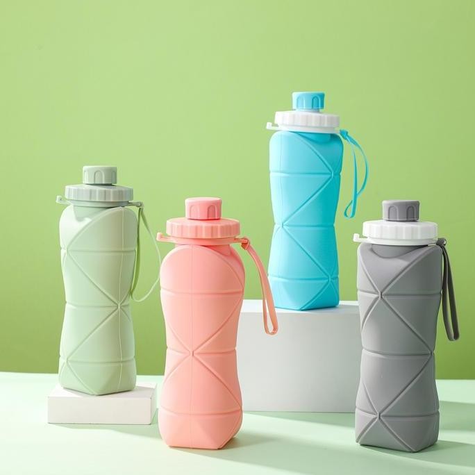 Jual Botol Air Lipat Portable Bahan Silicon 600Ml 3190 - Anti Pecah Dan ...