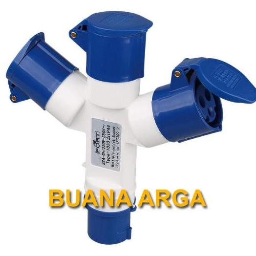 Jual INDUSTRIAL PLUG & SOCKET CEE 1023 PIN 3 POLE 32A CABANG 3 FORT ...