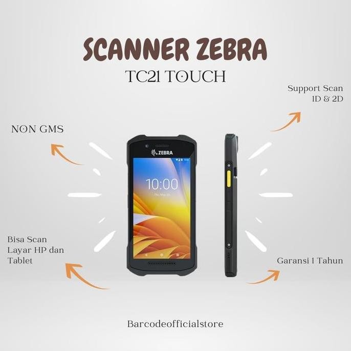 Jual MOBIL BARCODE SCANNER PDA ZEBRA TC21 TOUCH ,ANDROID ORIGINAL DAN ...