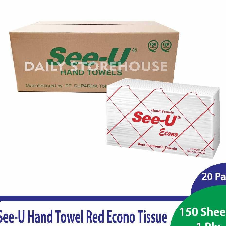 Jual 1 Dus Tissue Seeu Hand Towel Red Econo Tissue R Putih Tissue ...