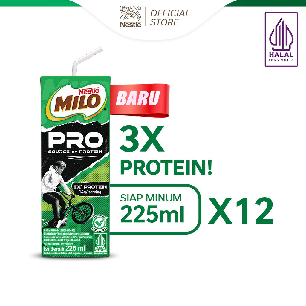 Jual MILO PROTEIN UHT 225ml x 12 | Shopee Indonesia