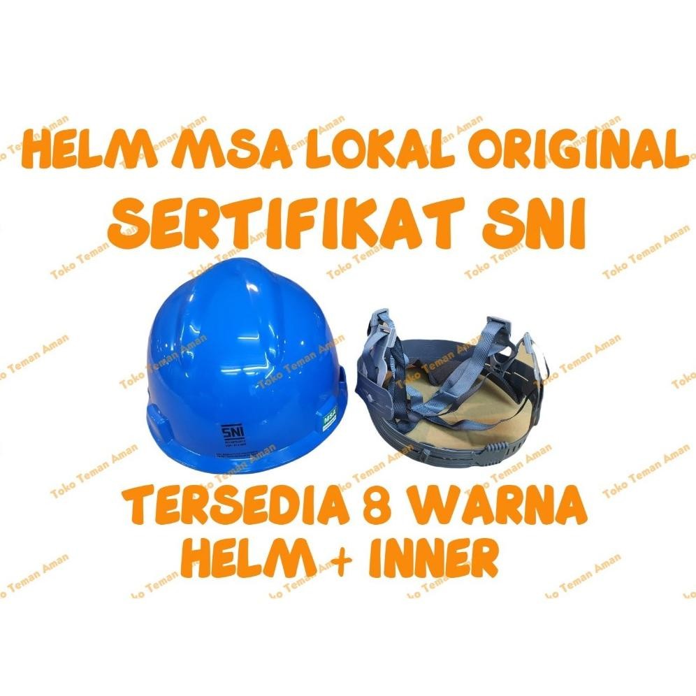 Jual Helm Safety MSA Lokal original SNI inner biasa / manual / geser ...