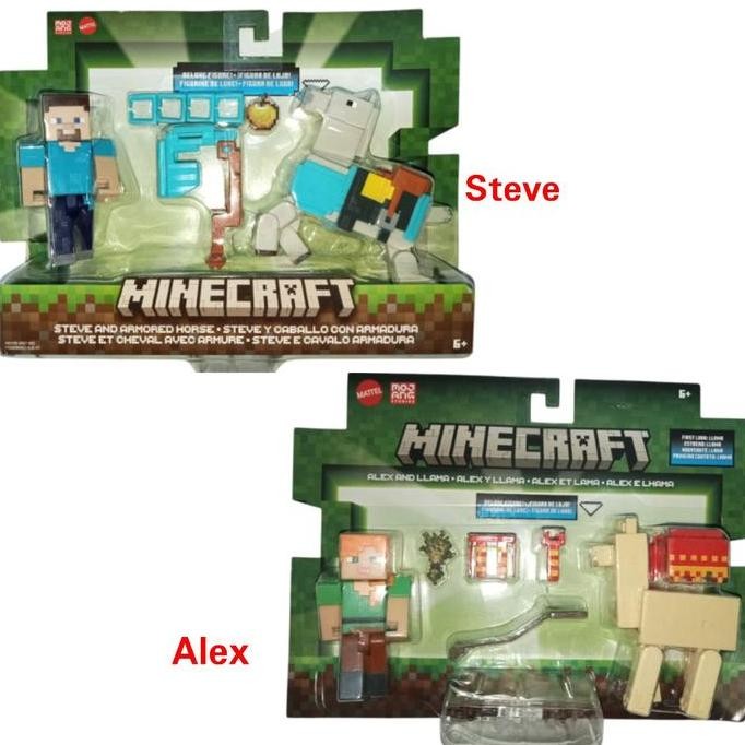Jual Mainan Anak Minecraft The Movie Deluxe Double Action Figure: Steve ...