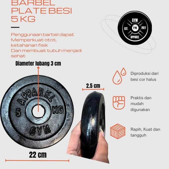 Jual Promo dumbell plate barbel weight plate dumbel besi piringan ...