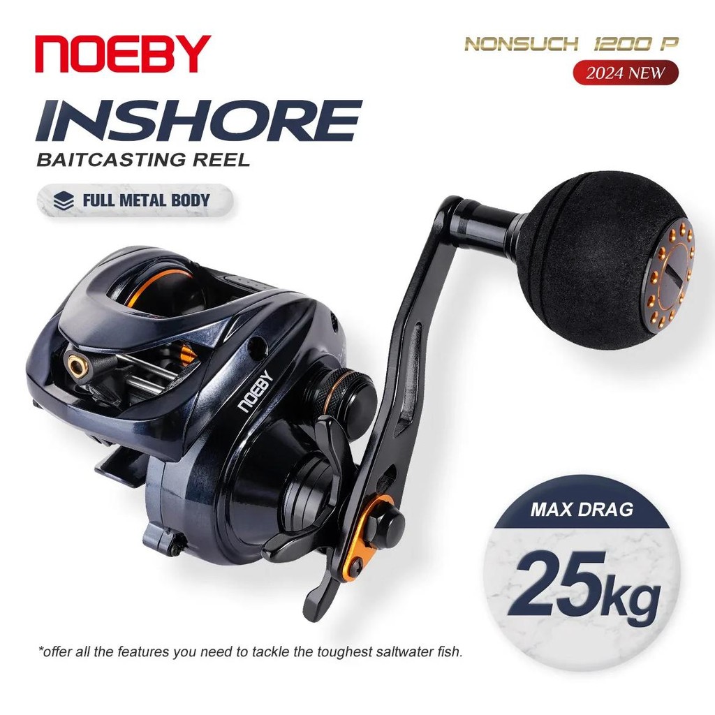 Jual Noeby 1200P Baitcasting Fishing Reel Inshore Full Metal Body 6.3:1 Rear Ratio Max Drag 25Kg ...