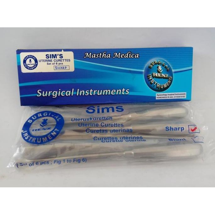 Jual Sendok Curette kuret Curet Uterine Curettes SIMS Tajam Sharp Renz ...