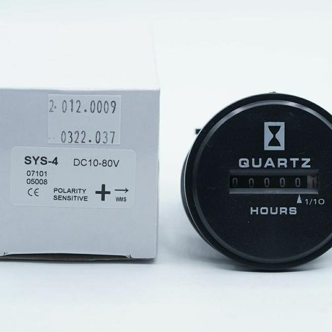Jual HourMeter SYS-4 DC 10V-80V Quartz Hour Meter 6 Digit Mechanical ...